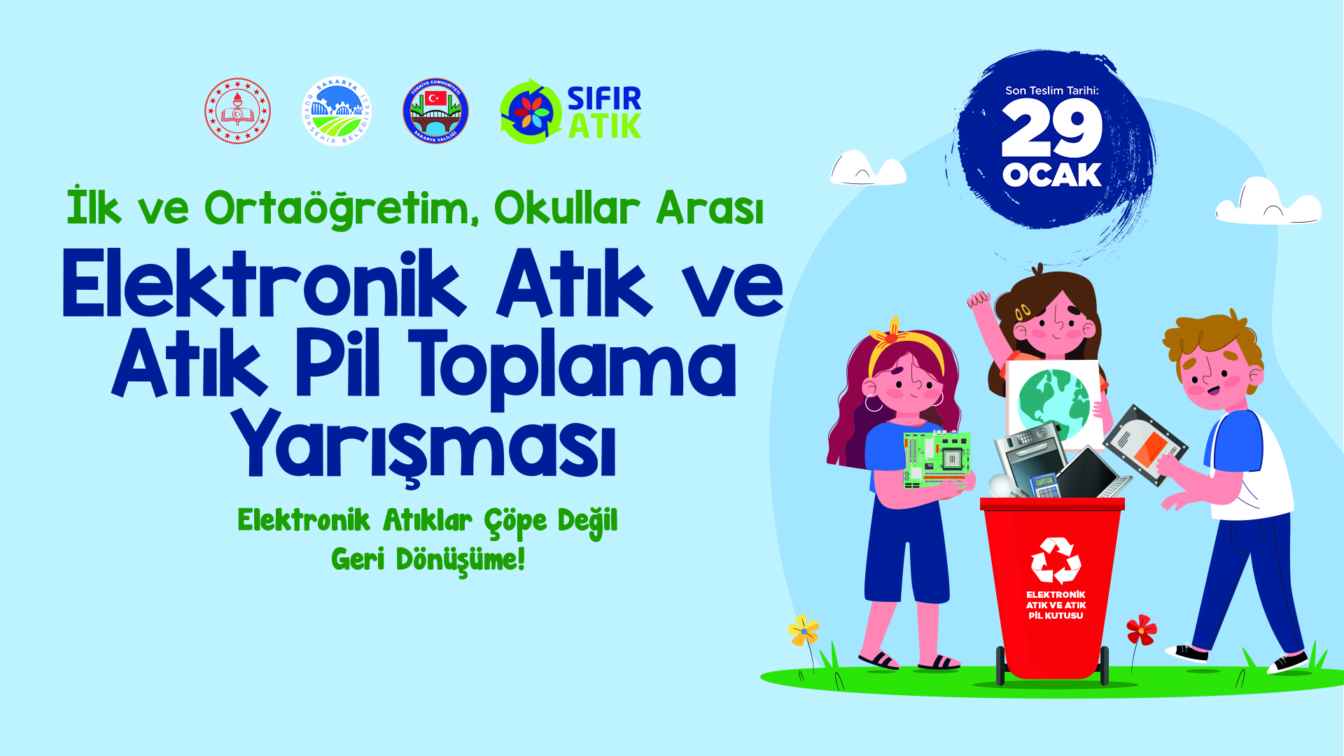 Elektronik Atık ve Atık Pil Toplama Yarışması başlıyor – Arifiye Haber